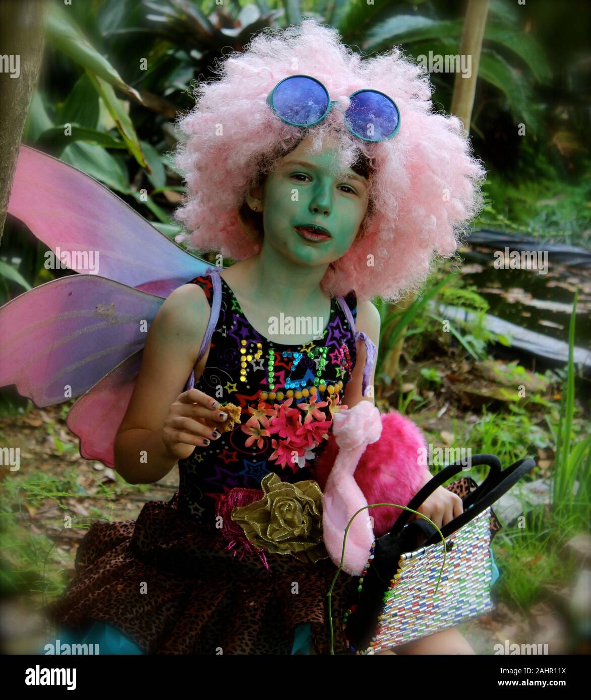 young girl in a badass fairy costume Stock Photo - Alamy