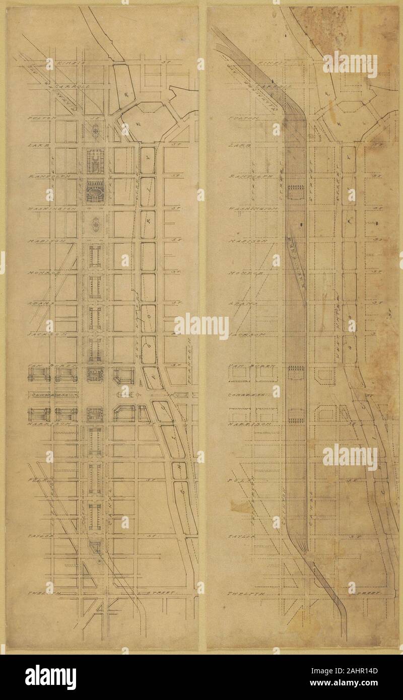 Daniel Hudson Burnham (Architect). Plate 78 (2 Drawings) from The Plan ...