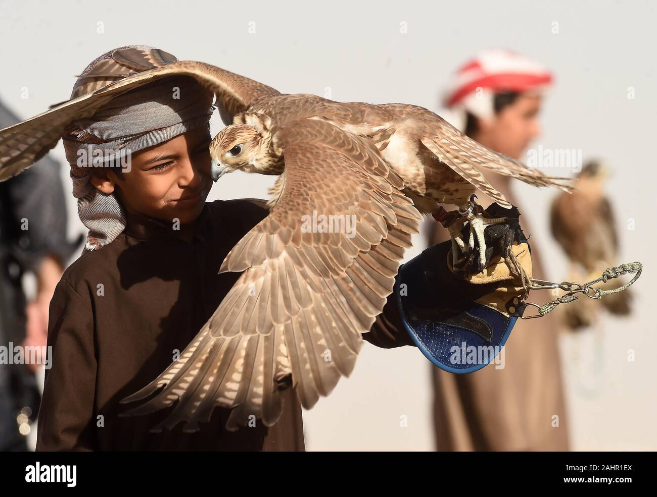 Boy with falcon hi-res stock photography and images - Alamy