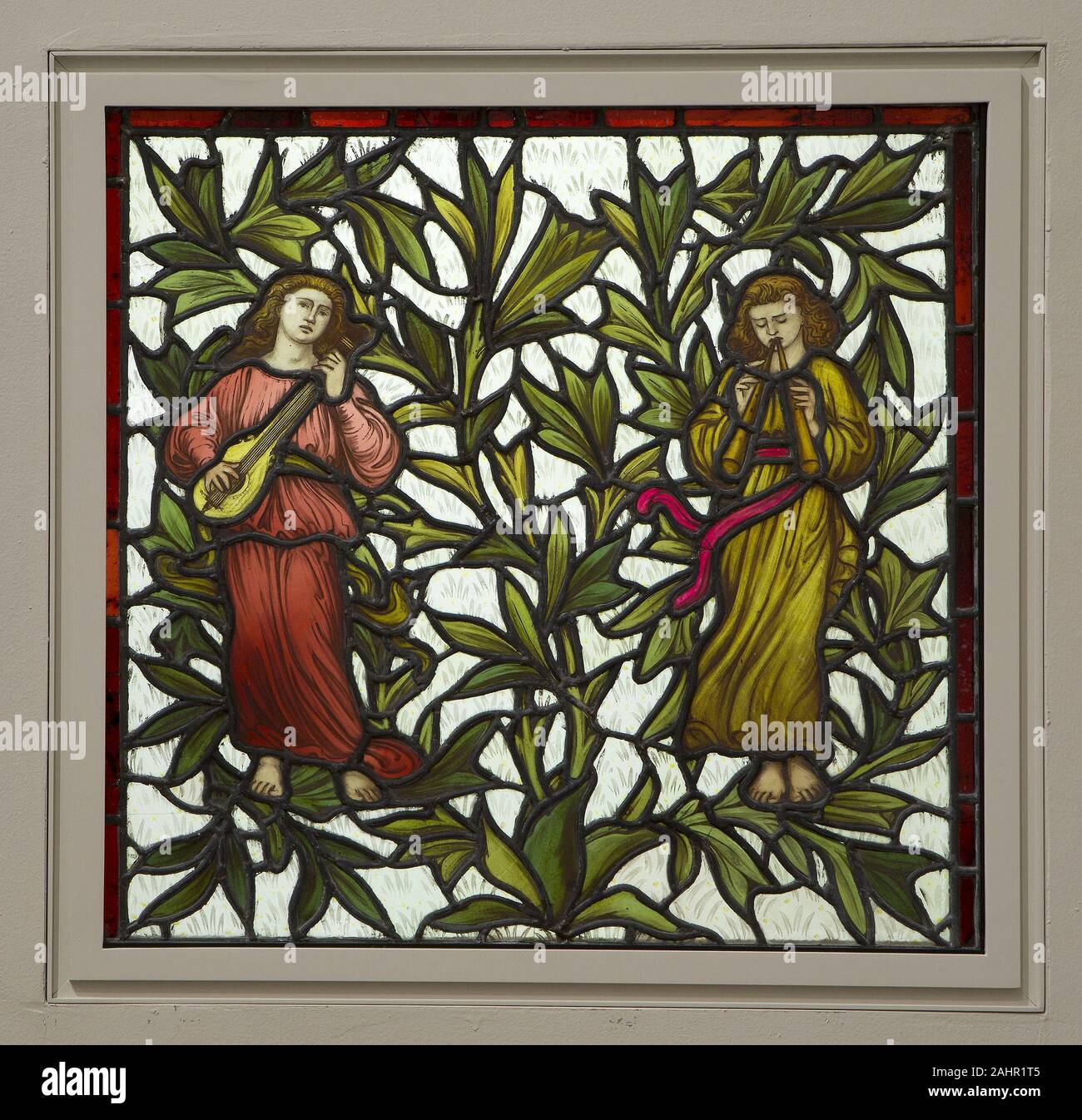 Two Minstrels Stained Glass. 1885–1895. Stained and painted glass Stock ...