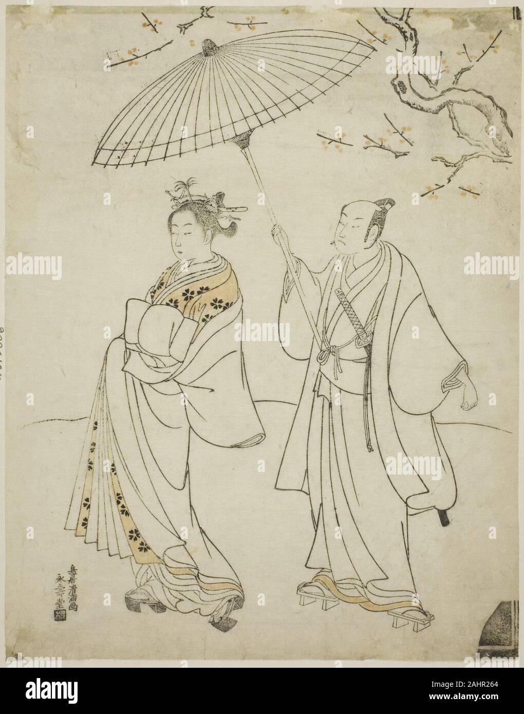 Torii Kiyomitsu I. The Actors Ichikawa Komazo I (L) and Nakamura Matsue ...