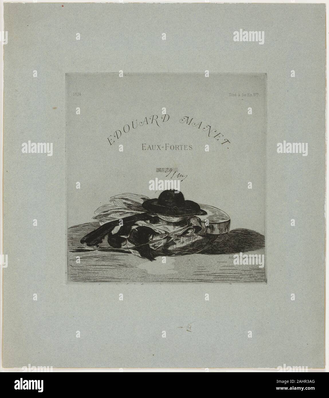 Édouard Manet. Hat and Guitar, frontispiece for the edition of fourteen ...