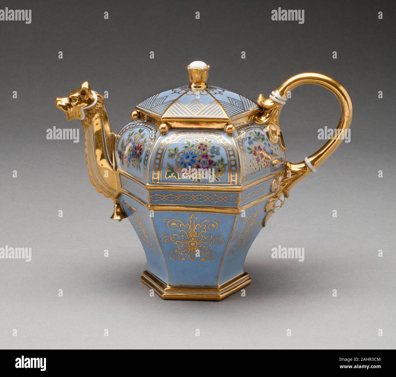 Manufacture nationale de Sèvres. Teapot. 1832–1835. Sèvres. Hard-paste ...