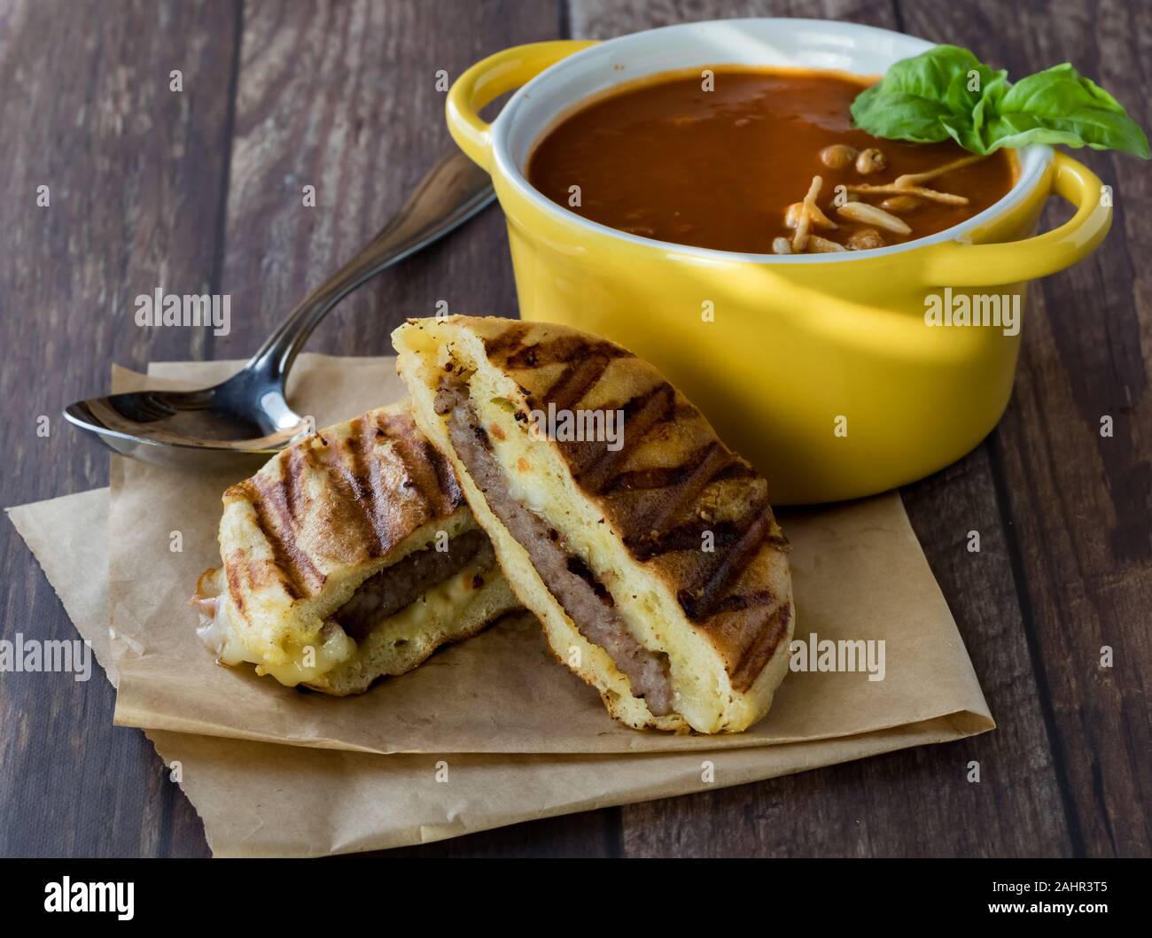 Individual portion hearty vegetable soup hi-res stock photography and ...