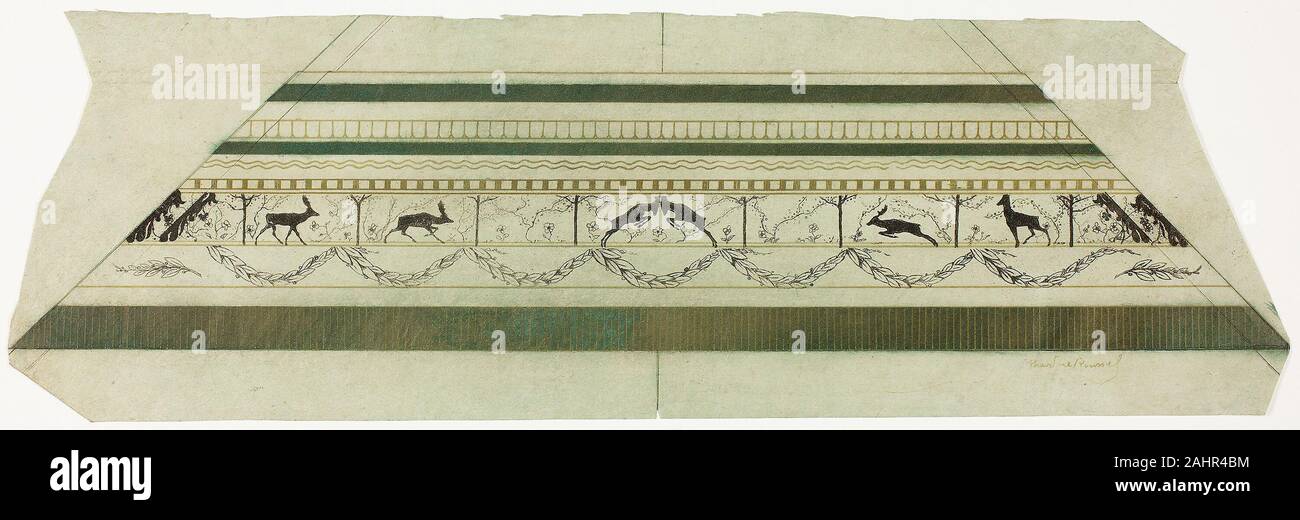 Theodore Roussel. Stag and Flower Pattern Frame (bottom frame section ...