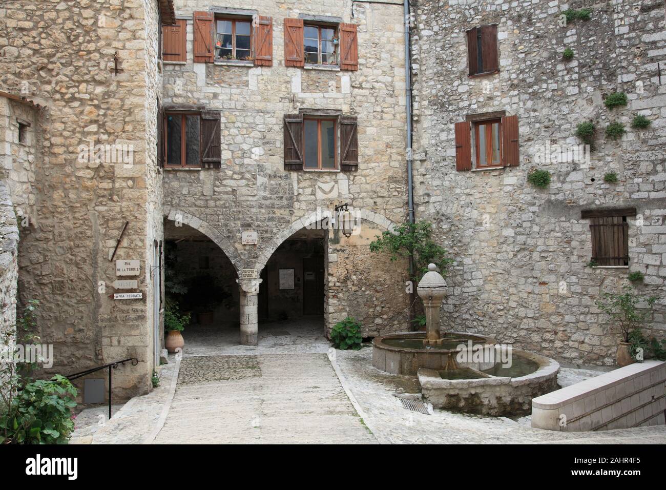 Perched medieval village of Peille, Alpes-Maritimes, Cote d'Azur ...
