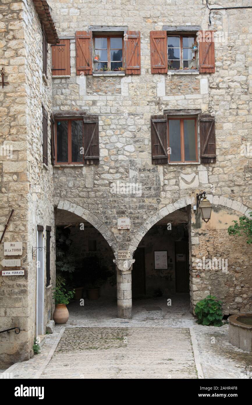 Perched medieval village of Peille, Alpes-Maritimes, Cote d'Azur ...