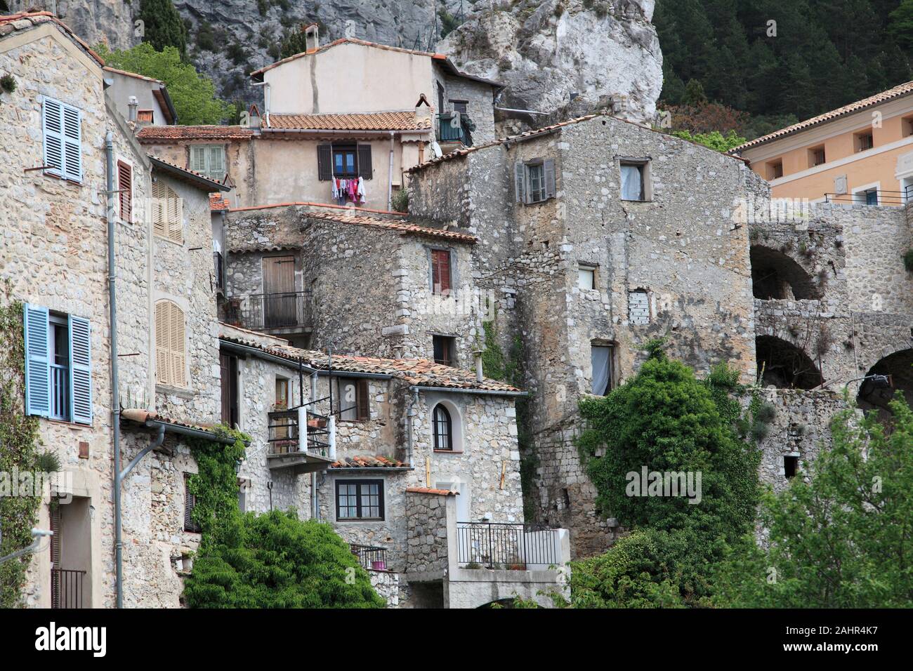 Perched medieval village of Peille, Alpes-Maritimes, Cote d'Azur ...