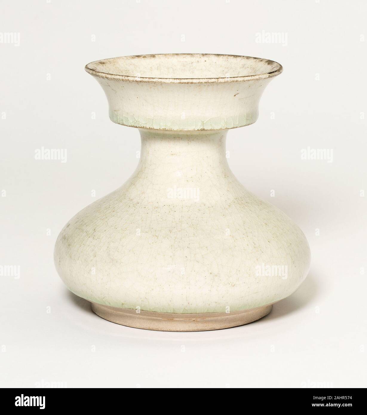 Broad Pear-Shaped Jar. 618 AD–907 AD. China. Stoneware with white glaze ...