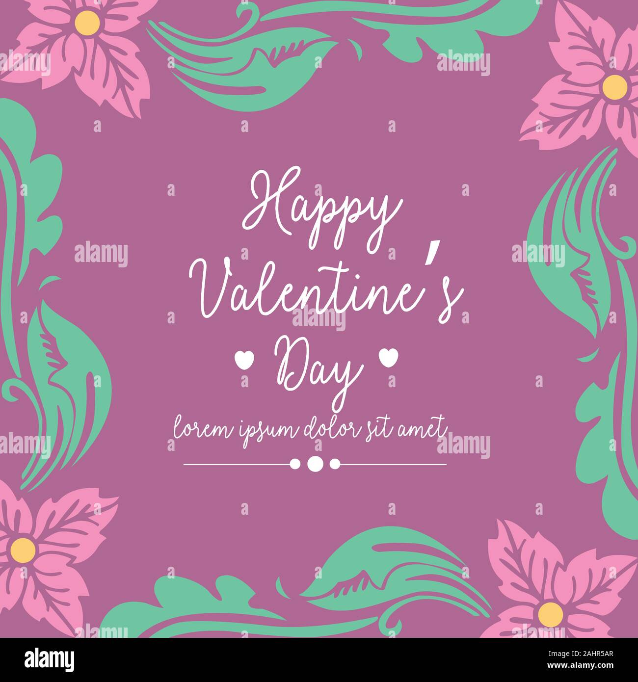 Elegant happy valentine invitation card design, with unique pattern ...