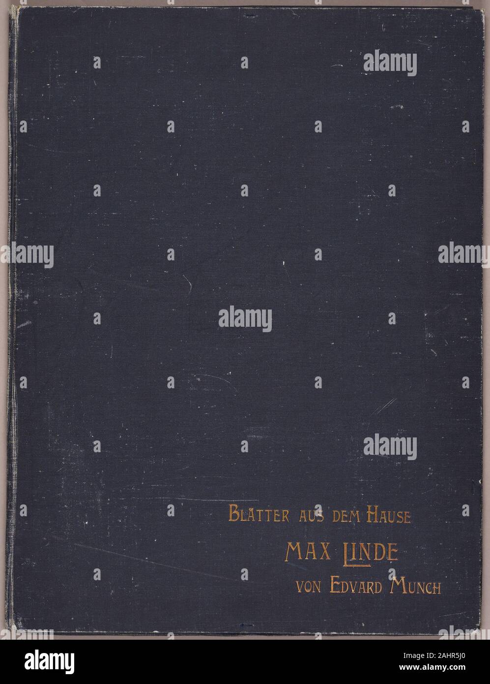 Edvard Munch. Portfolio cover and colophon page, from Max Linde's House ...