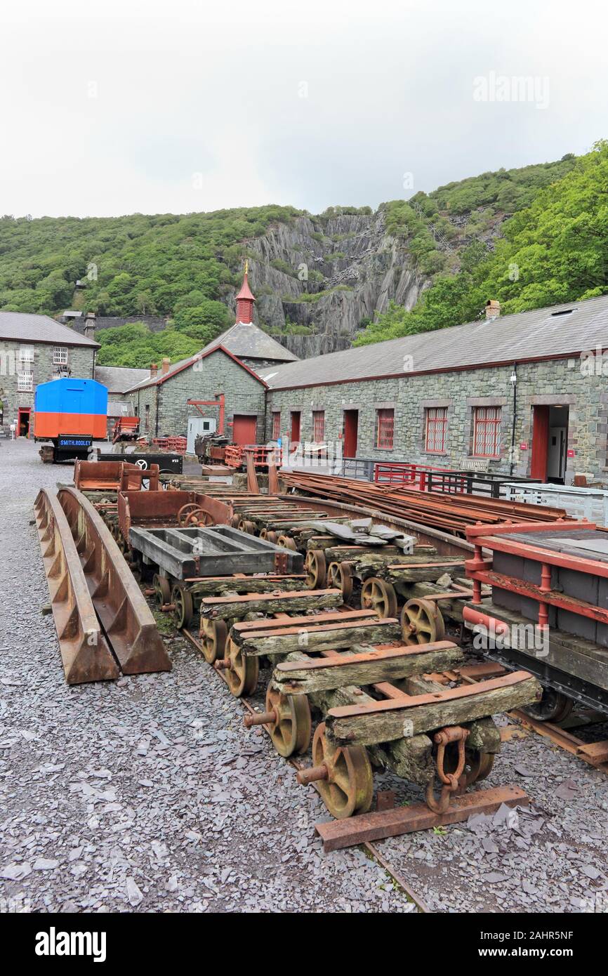 Old railway lines and wagons on display at Welsh Slate Museum ...