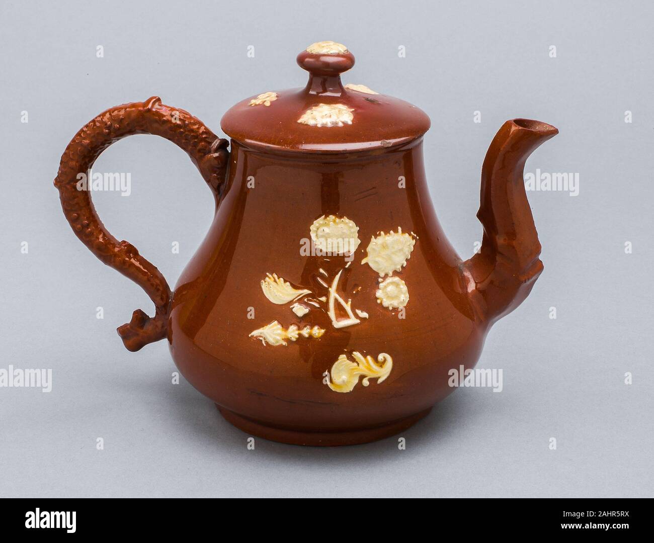 Teapot. 1720–1745. Staffordshire. Lead-glazed earthenware (redware ...
