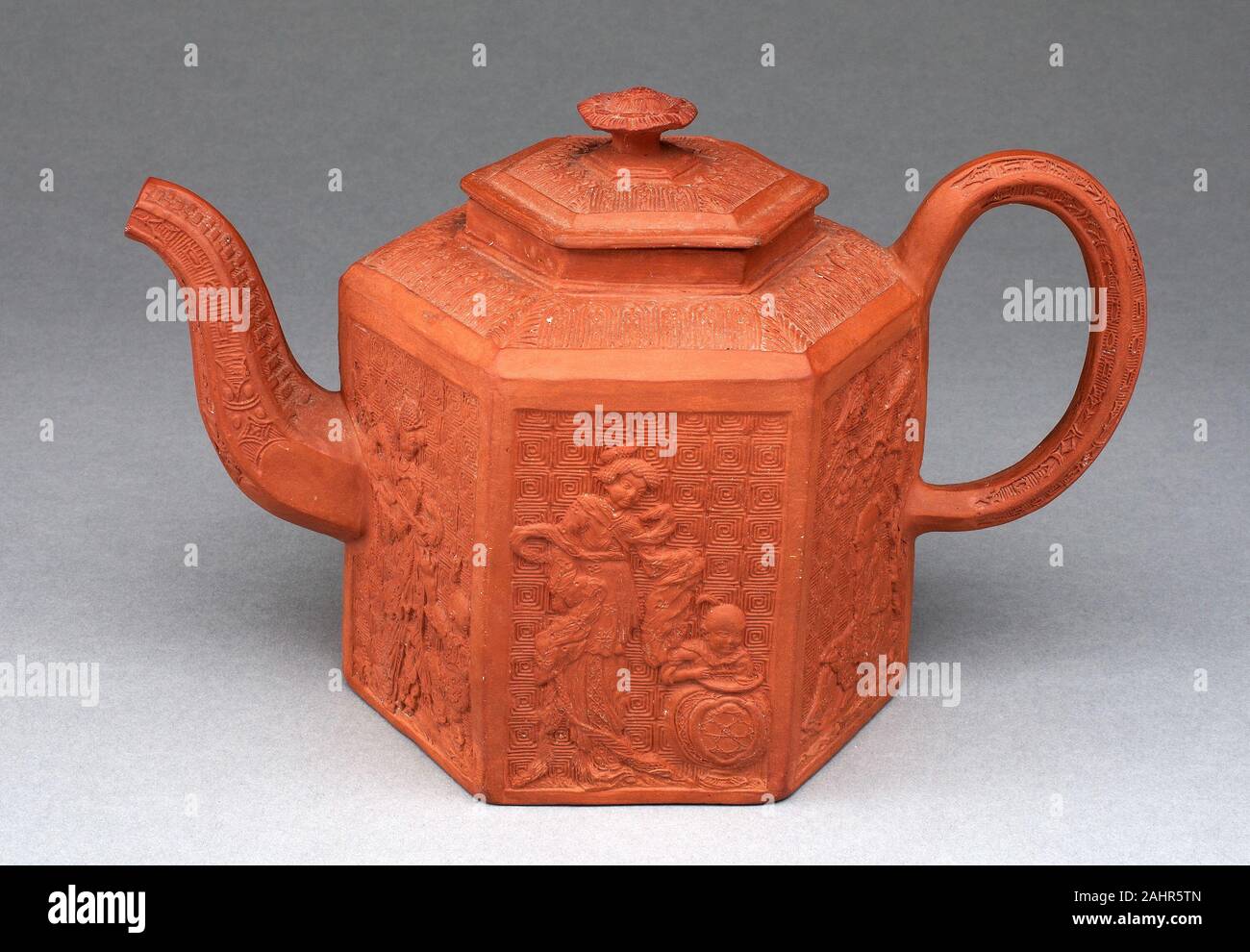 Hexagonal Teapot. 1765–1775. Staffordshire. Stoneware (redware Stock ...