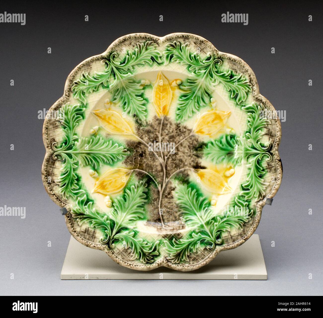 Plate. 1760–1770. Staffordshire. Lead-glazed earthenware (creamware ...