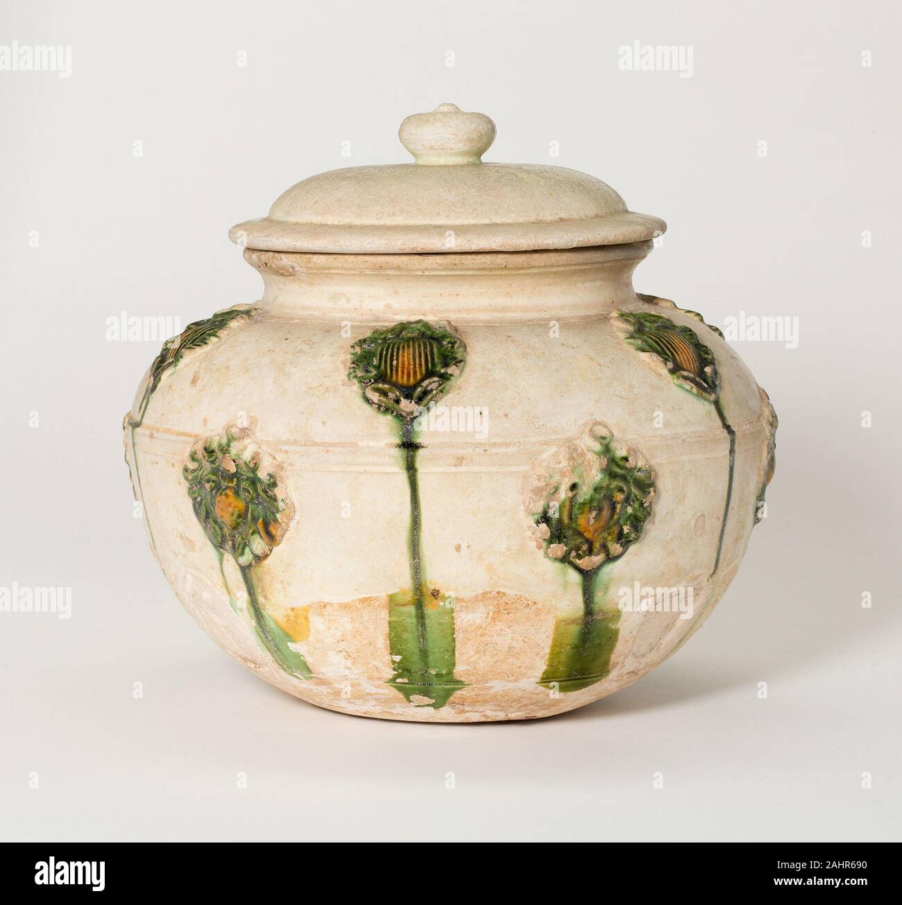 Covered Jar with Medallions. 618 AD–906 AD. China. Slip-coated ...