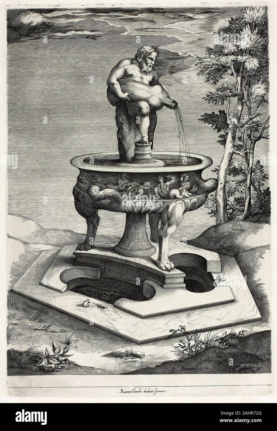 Pieter Perret. Fountain with Silenus in the Garden of the Cesi Palace ...
