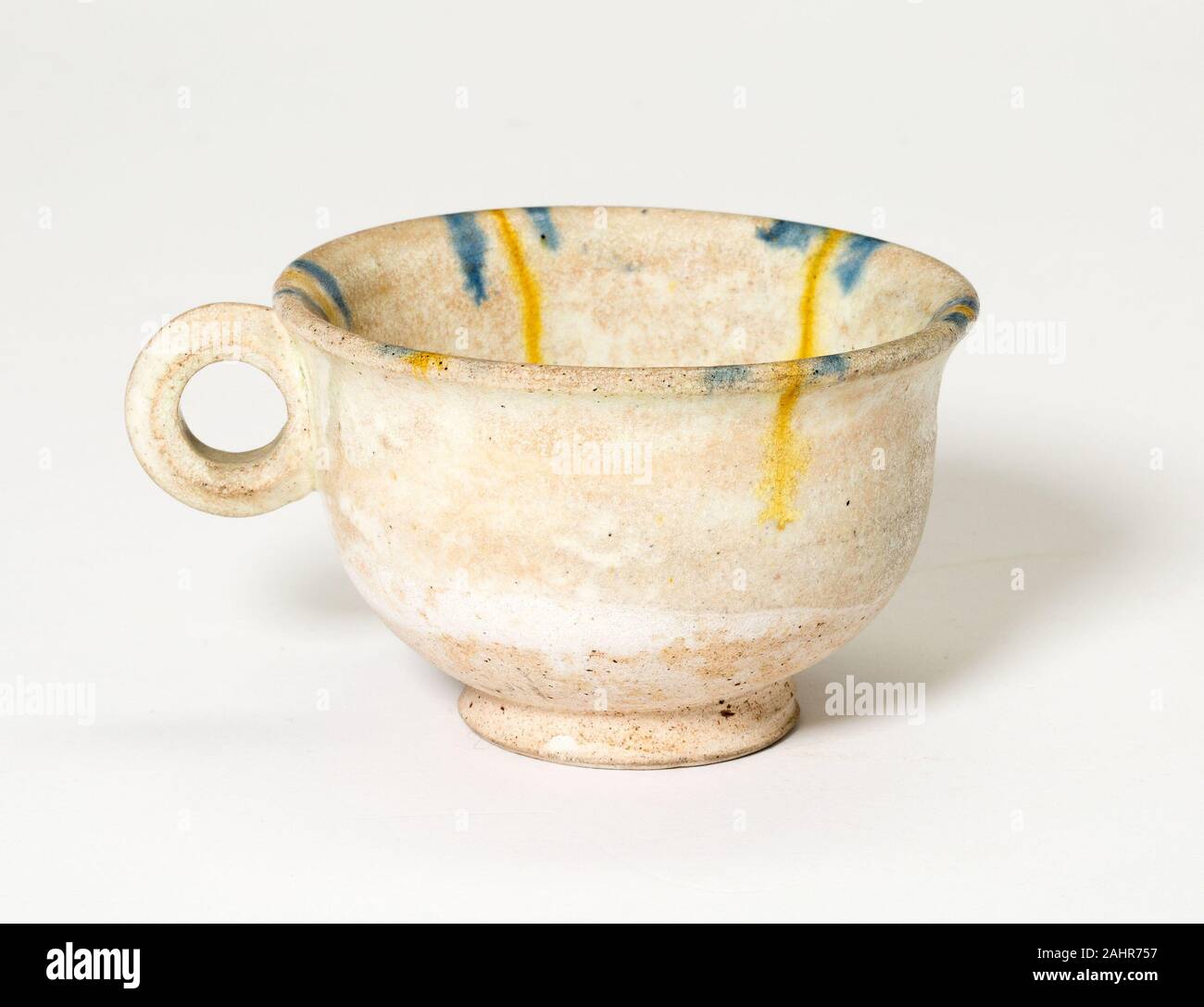 Ring-Handled Cup. 618 AD–906 AD. China. Slip-coated earthenware with ...