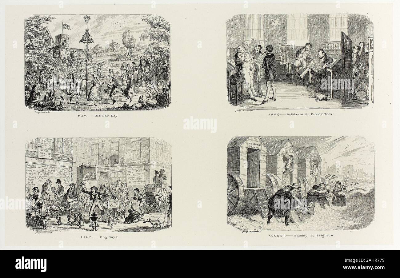 George Cruikshank. May – Old May Day from George Cruikshank's Steel ...