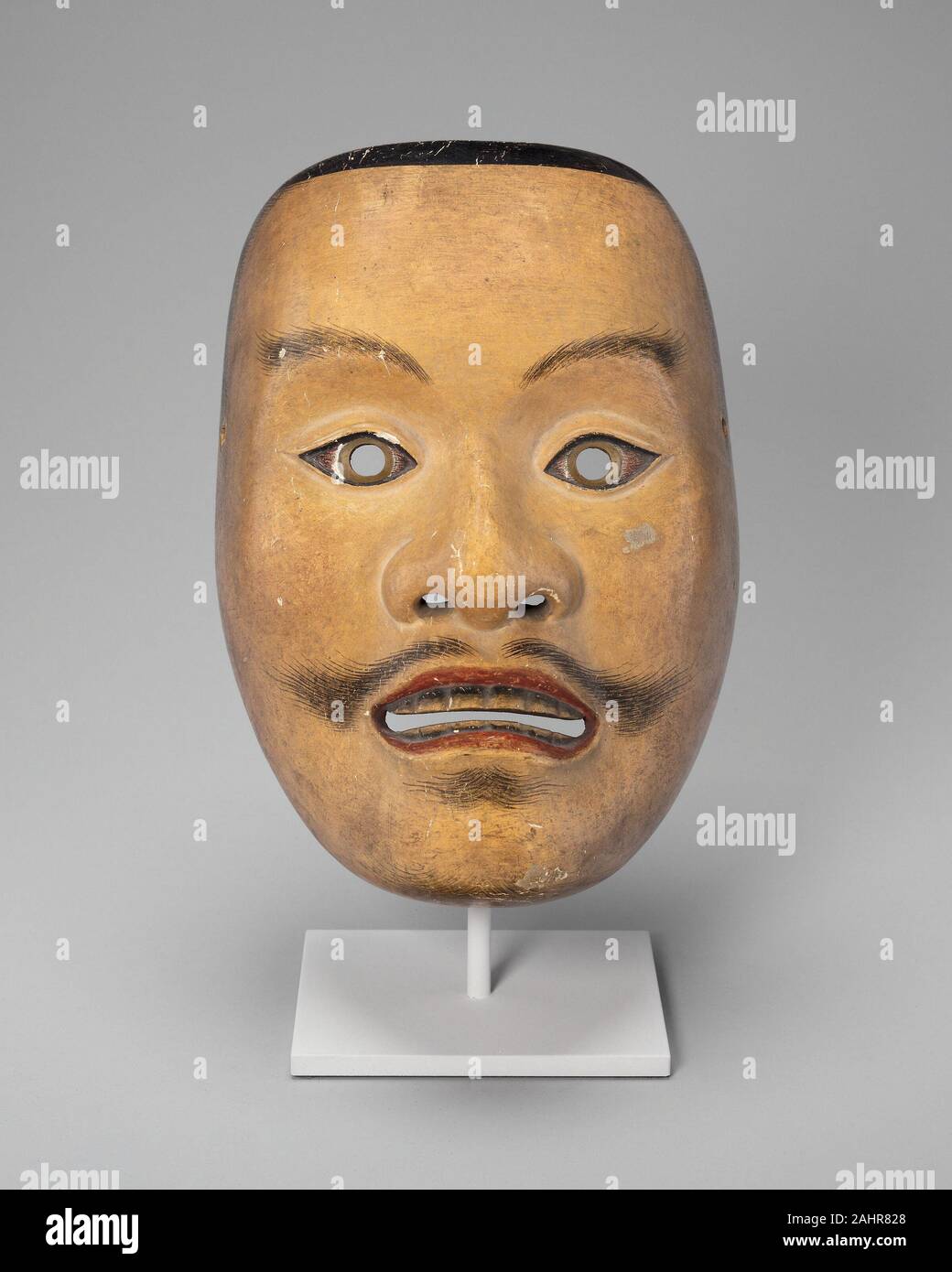 Mikazuki (male deity) Noh mask. 1701–1800. Japan. Japanese cypress ...