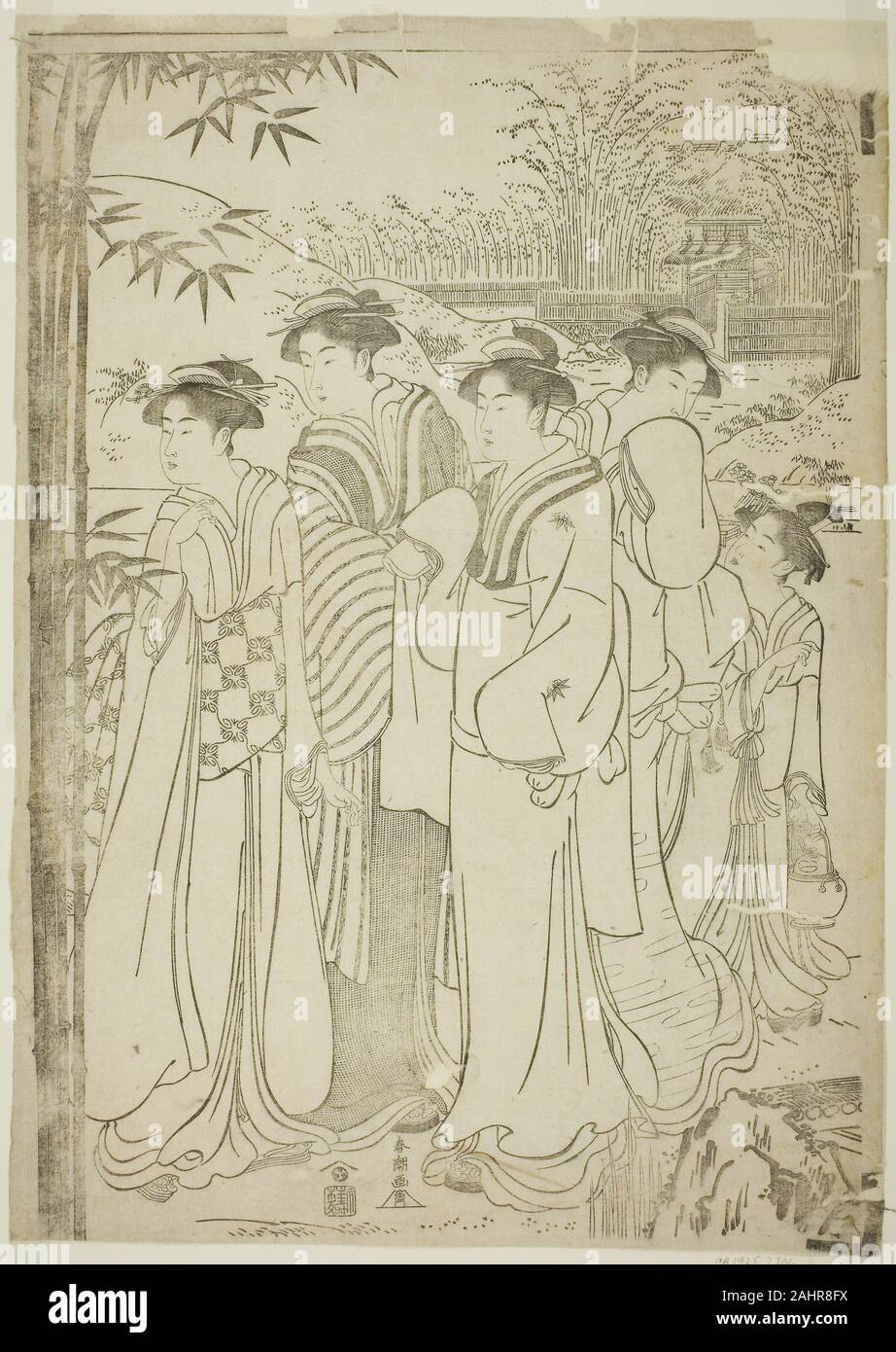 Right sheet of oban diptych keyblock proof impression hi-res stock ...