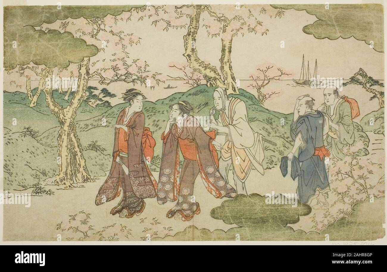 Kitagawa Utamaro. Mount Goten, from the illustrated book Statue of ...