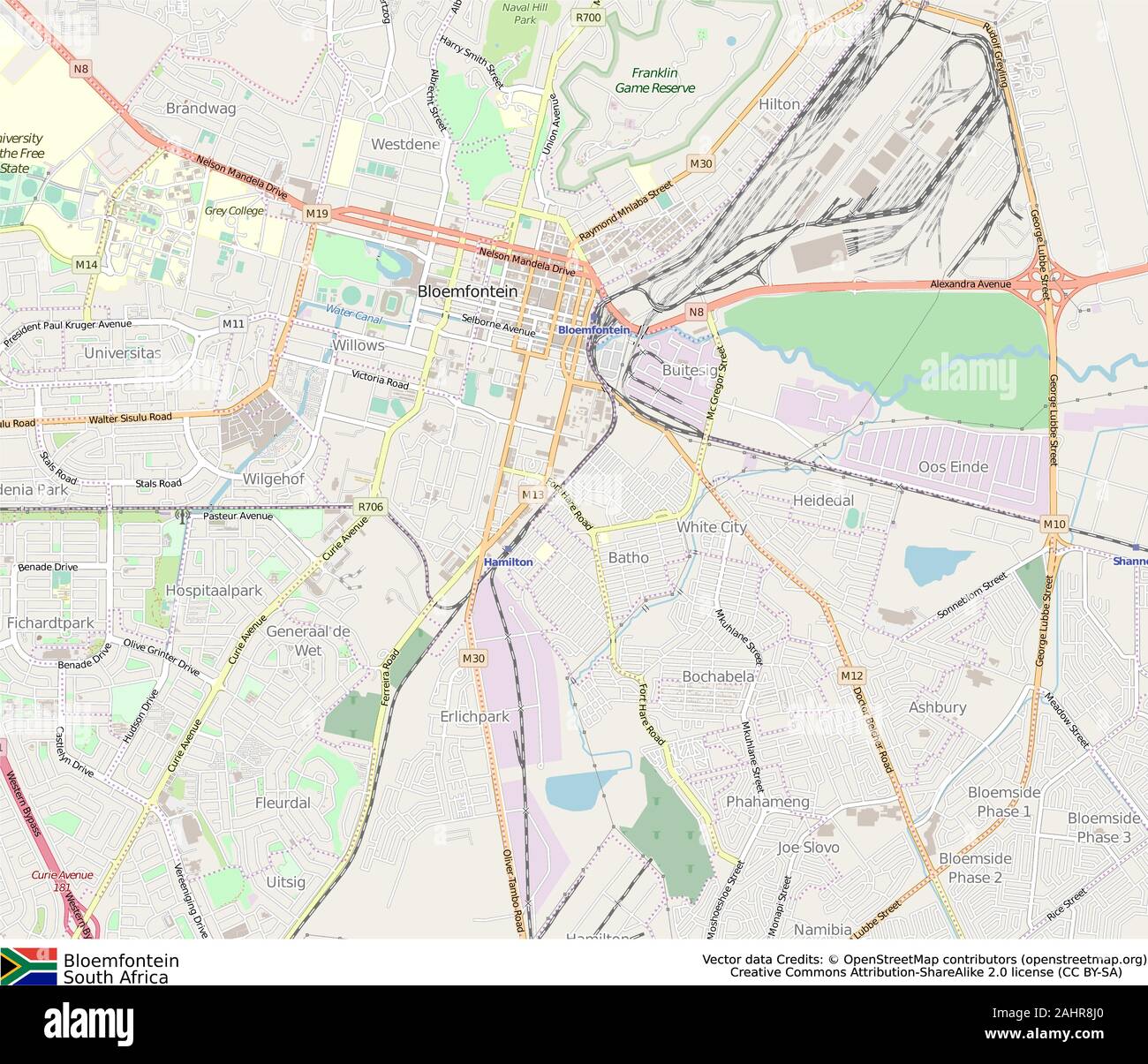 Map Of Bloemfontein High Resolution Stock Photography and Images - Alamy