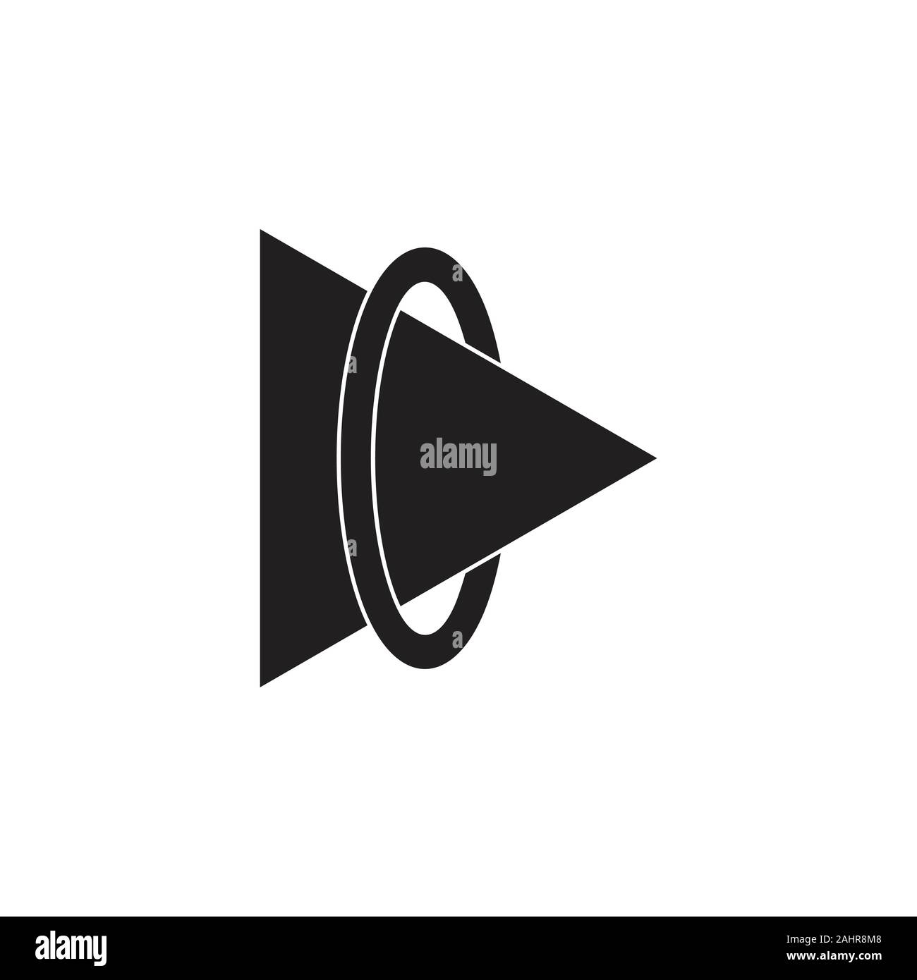 triangle circle overlapping 3d logo vector Stock Vector Image & Art - Alamy