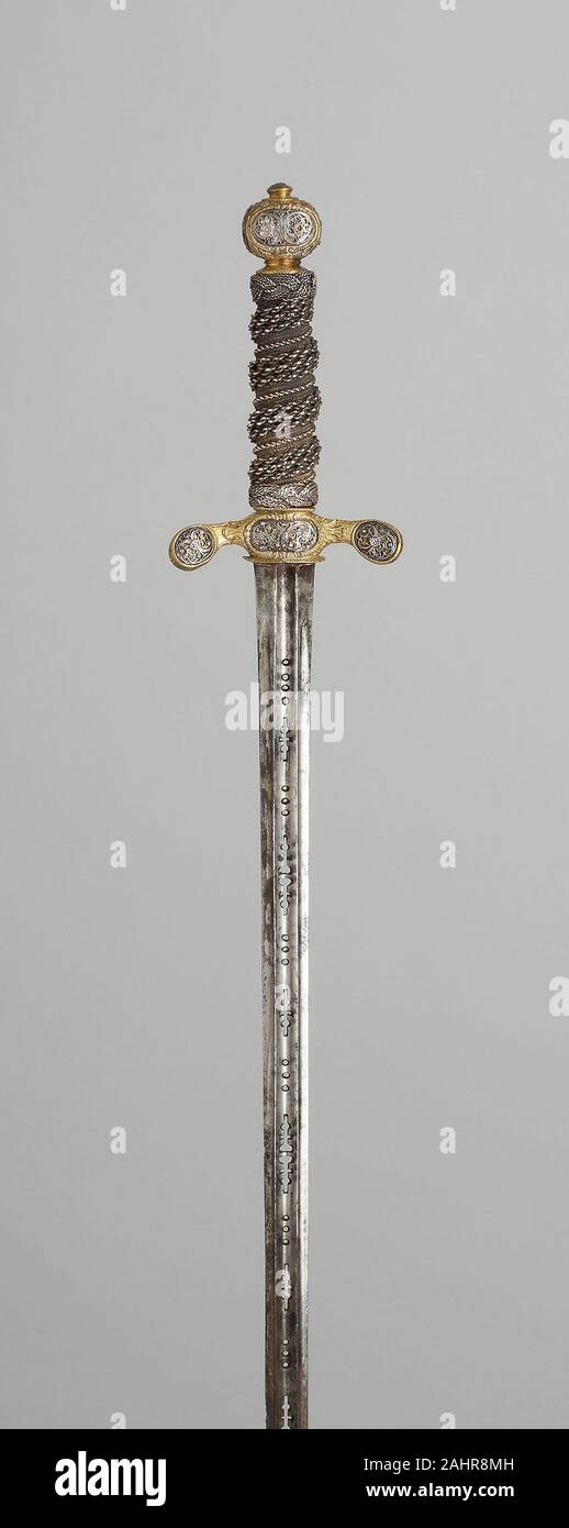 Scarf Sword. 1650–1660. Sweden. Steel, brass, silver, gilding, and wood ...