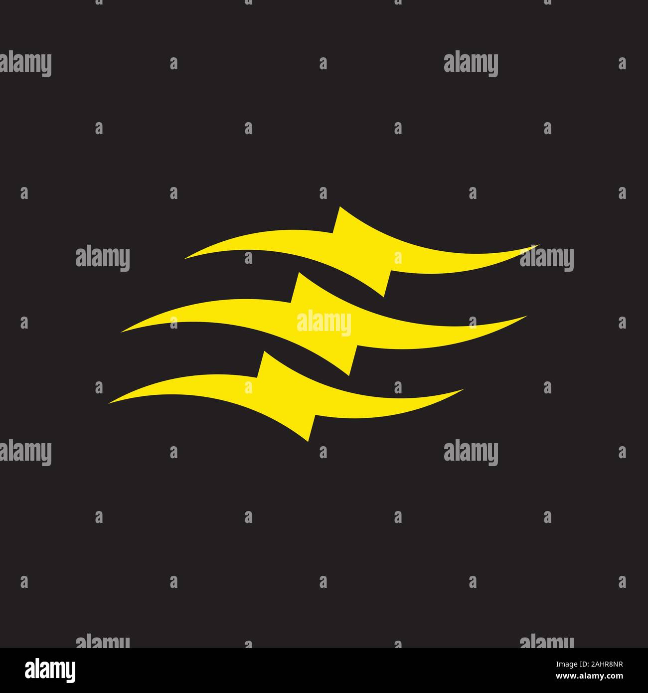 thunder bolt rows in line symbol decoration logo vector Stock Vector ...