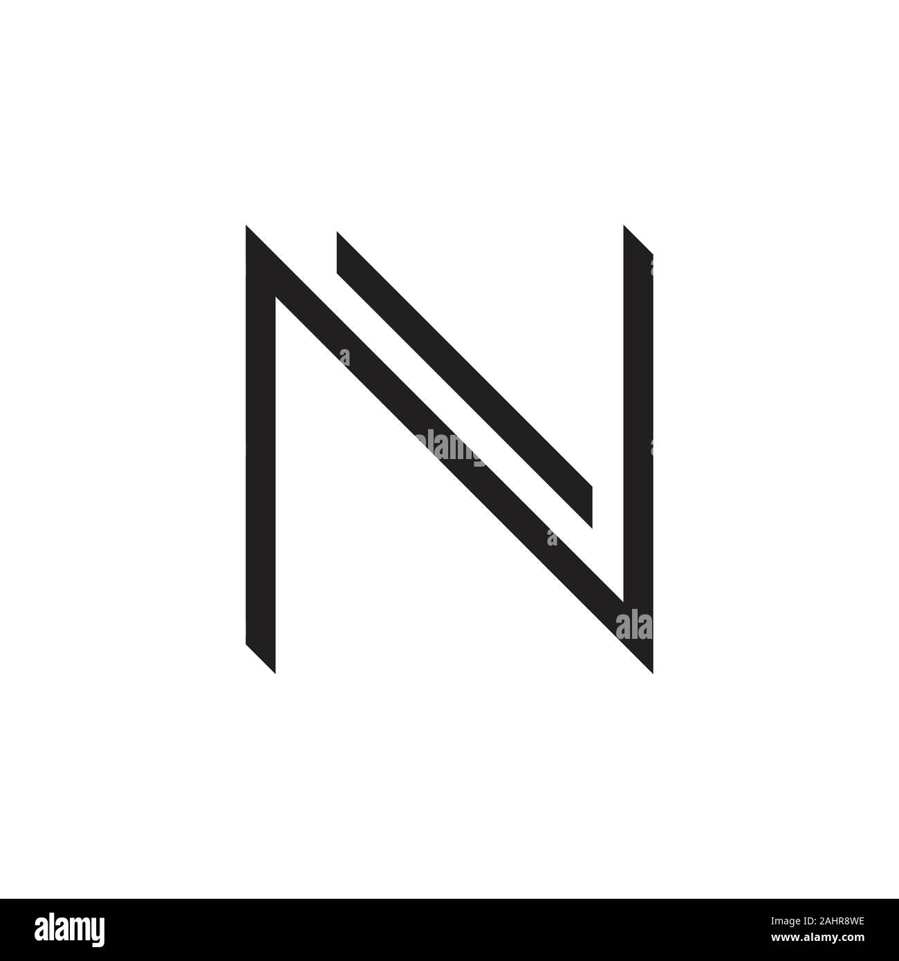 letter ni simple geometric line logo vector Stock Vector Image & Art - Alamy