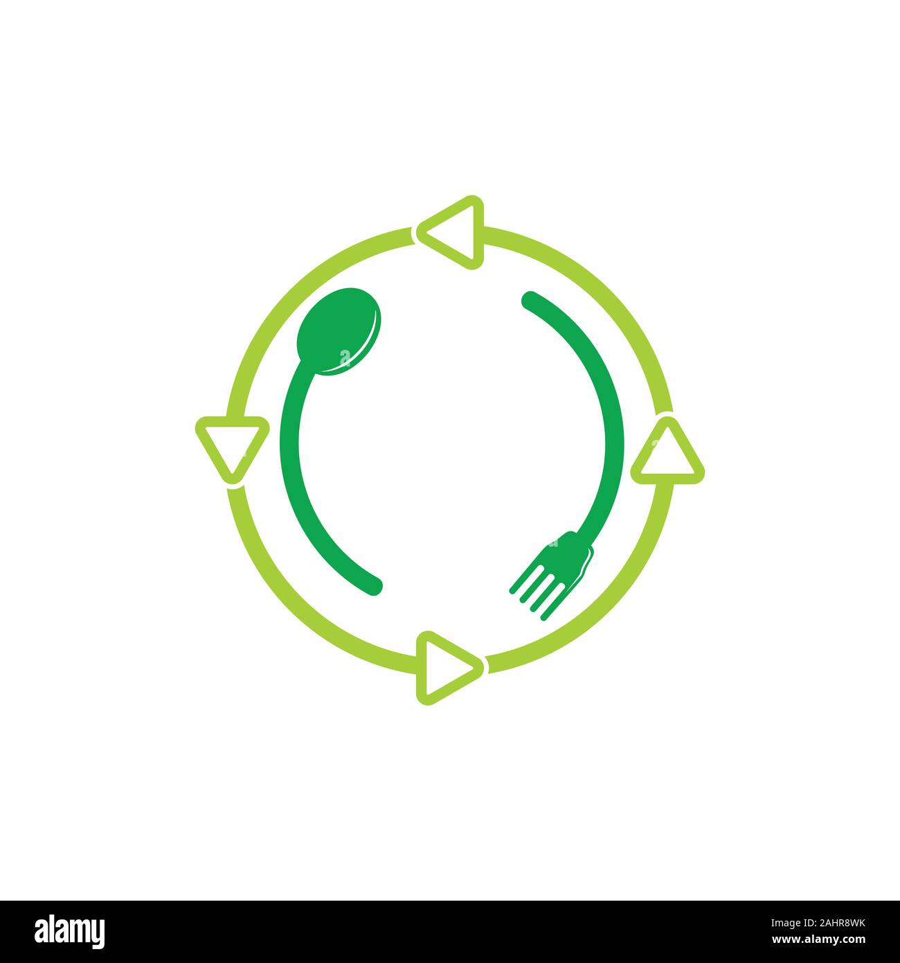 circle rotation food recycle arrow symbol vector Stock Vector Image ...