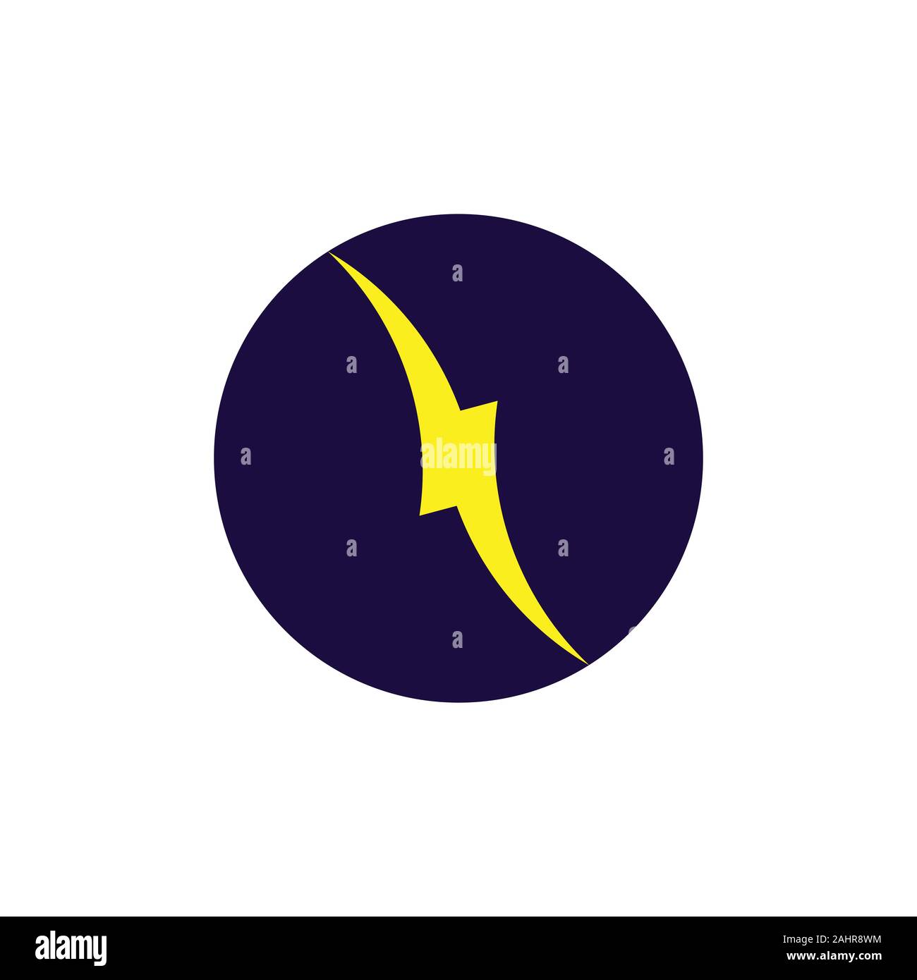 Thunder bolt energy circle Stock Vector Images - Alamy