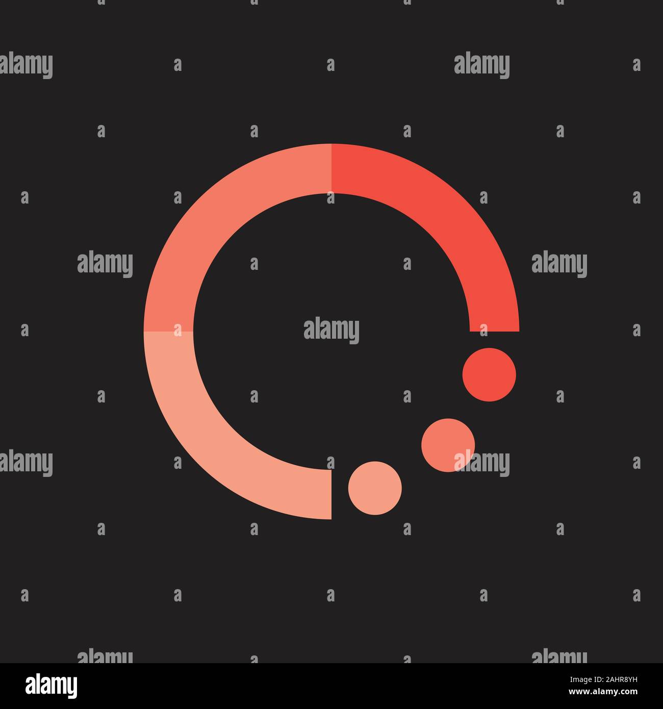 circle gradient process dots motion logo vector Stock Vector Image ...