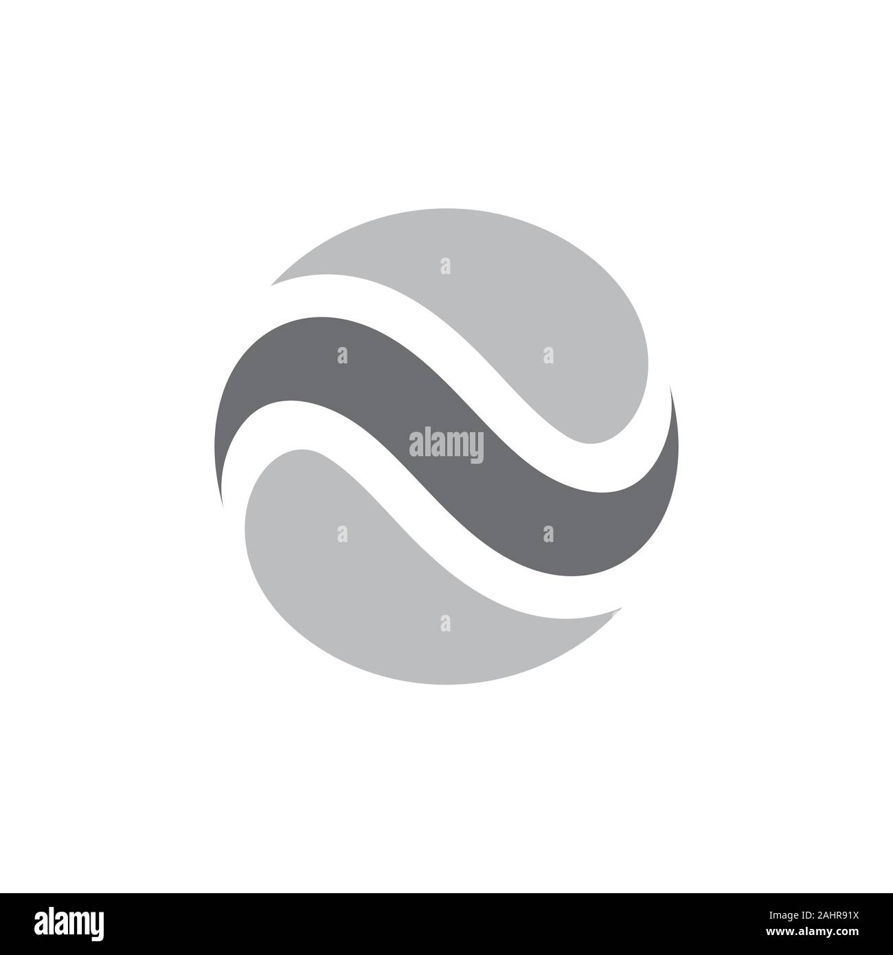 geometric wavy curves circle motion logo vector Stock Vector Image ...