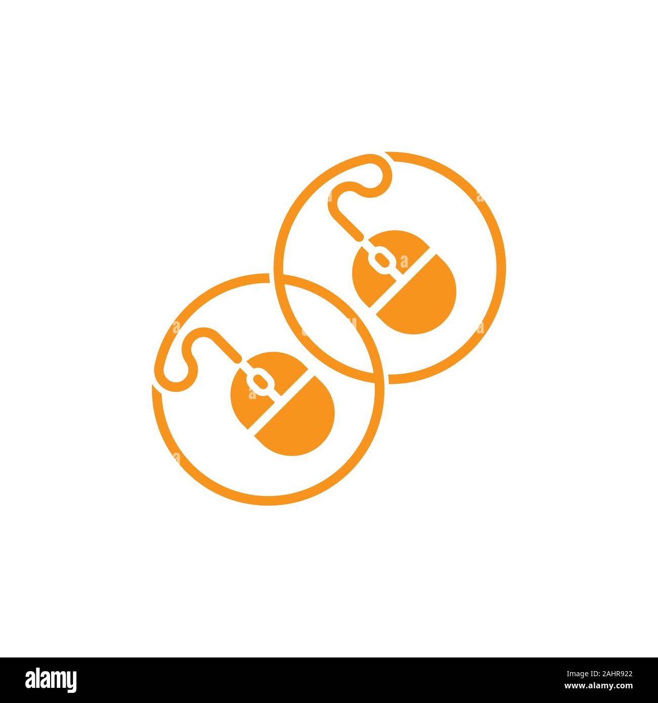 linked pc mouse cable symbol logo vector Stock Vector Image & Art - Alamy