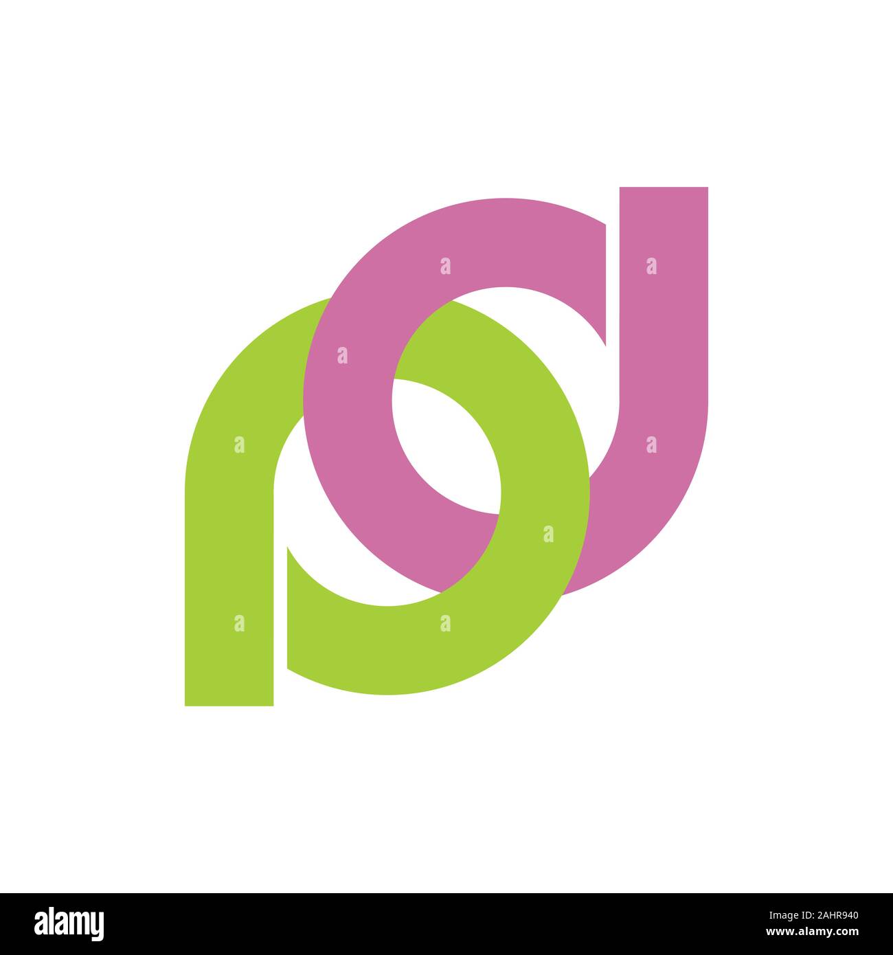 letter ad linked circle logo vector Stock Vector Image & Art - Alamy
