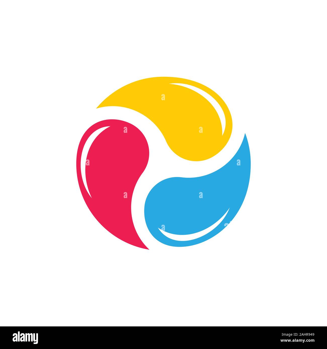 colorful circle water colors motion rotate logo vector Stock Vector ...