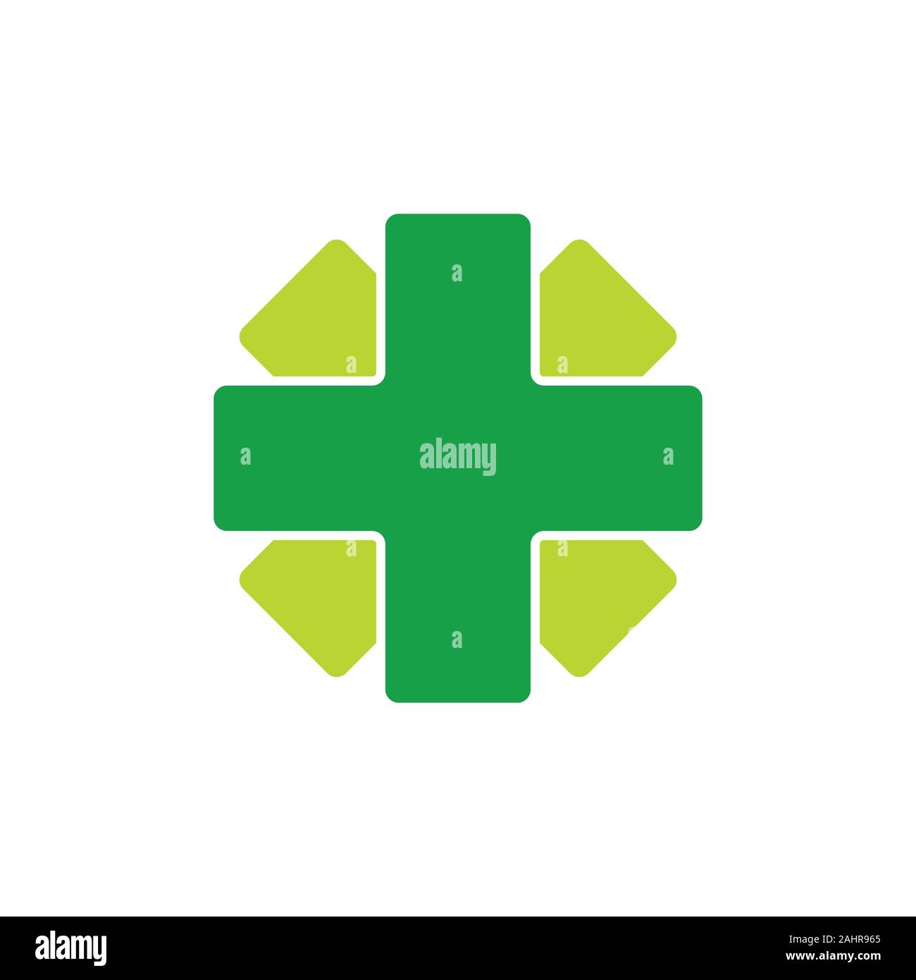 plus medical green geometric design logo vector Stock Vector Image ...