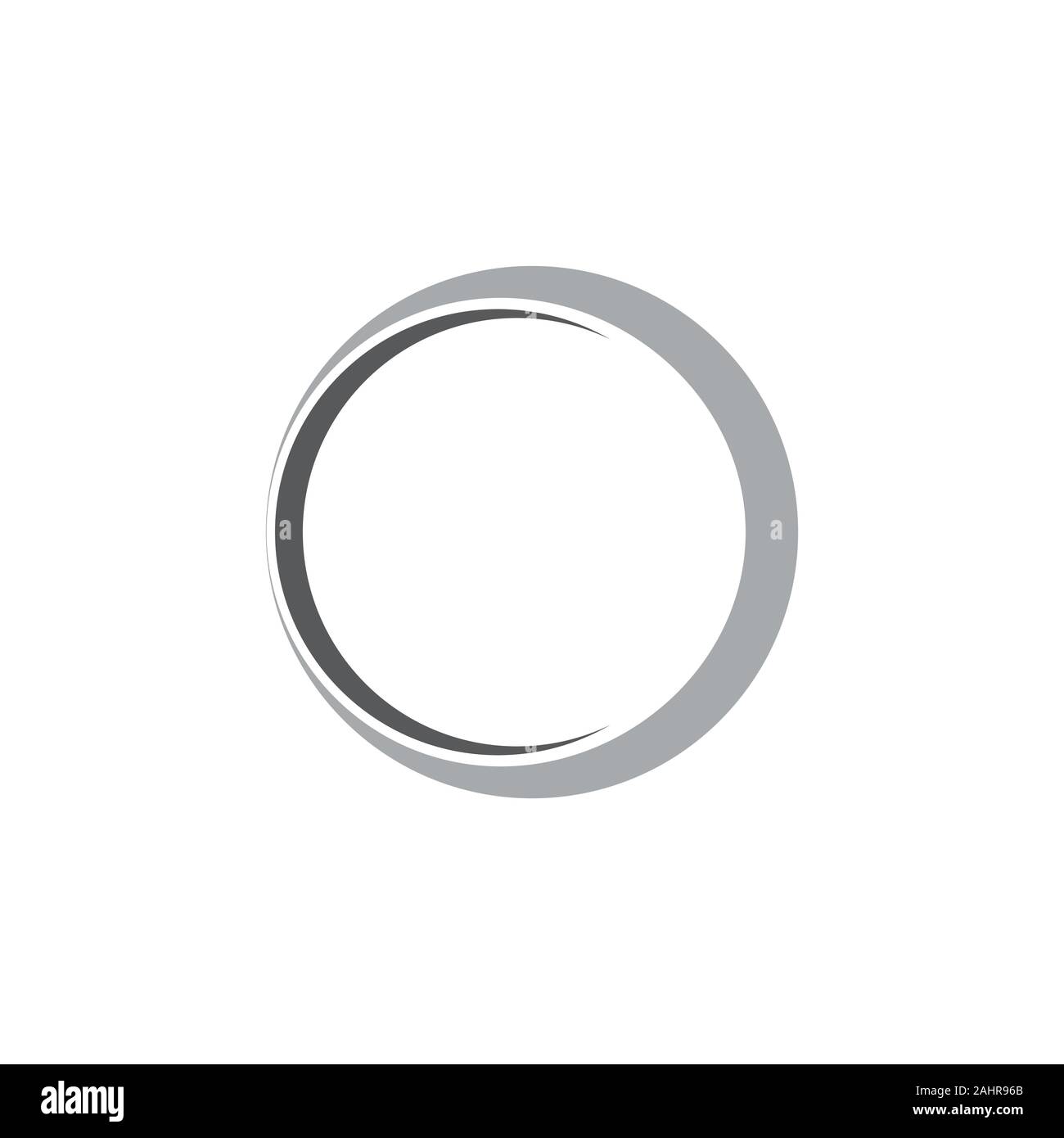 simple 3d ring geometric shadow logo vector Stock Vector Image & Art ...