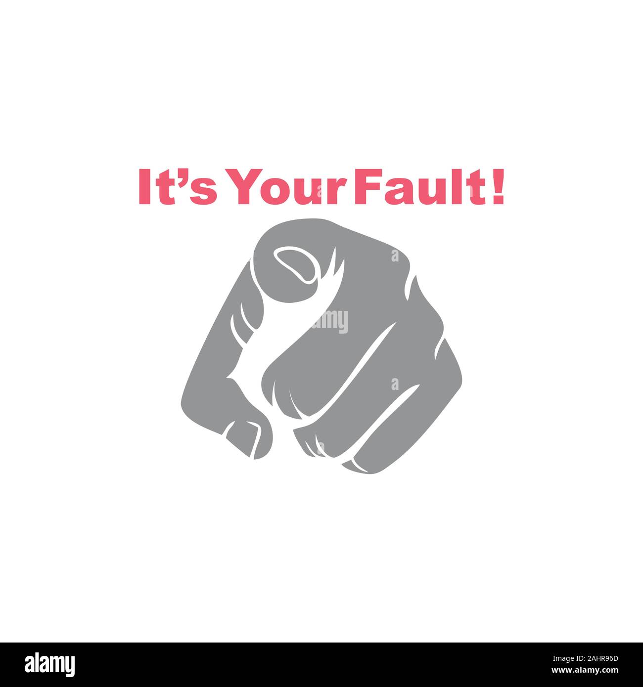 pointing hand your fault symbol vector Stock Vector Image & Art - Alamy
