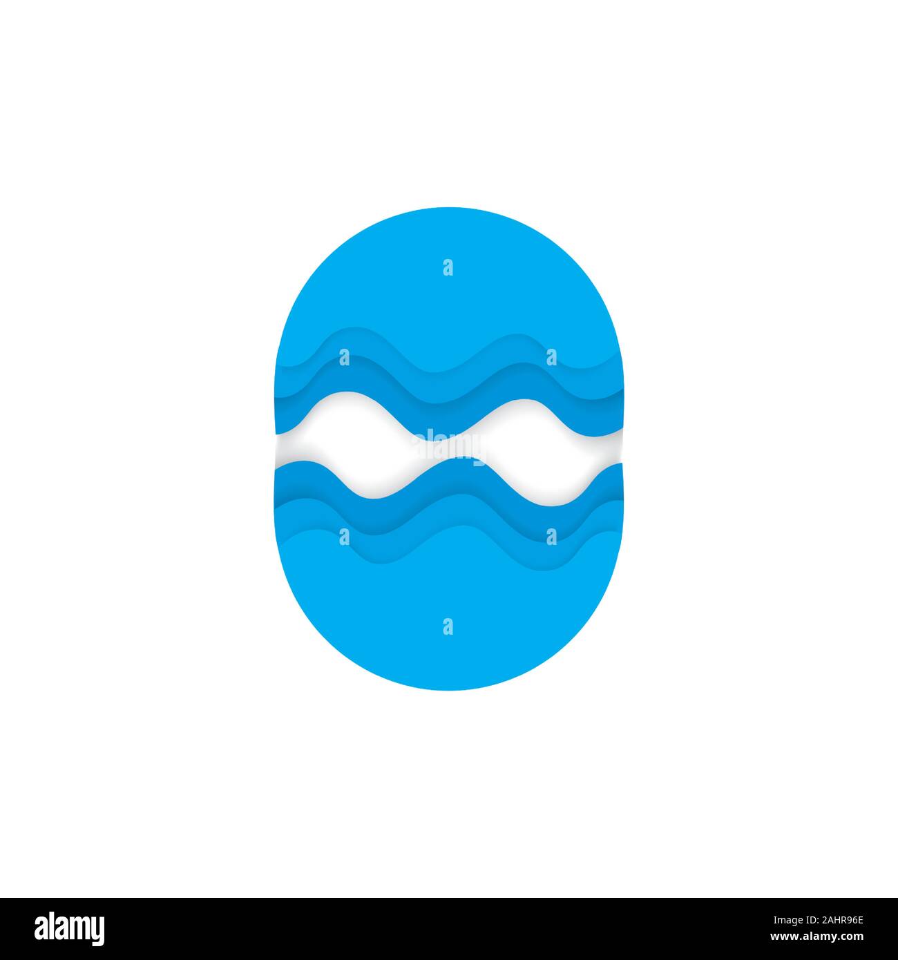 oval 3d paper cut shape decoration vector Stock Vector Image & Art - Alamy