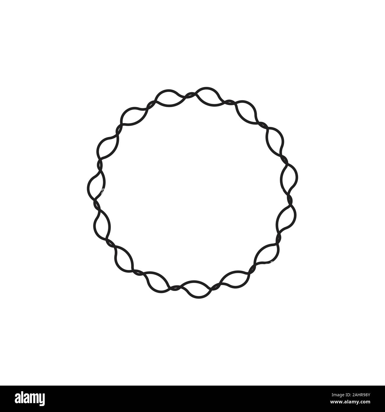 linked wires circle abstract logo vector Stock Vector Image & Art - Alamy