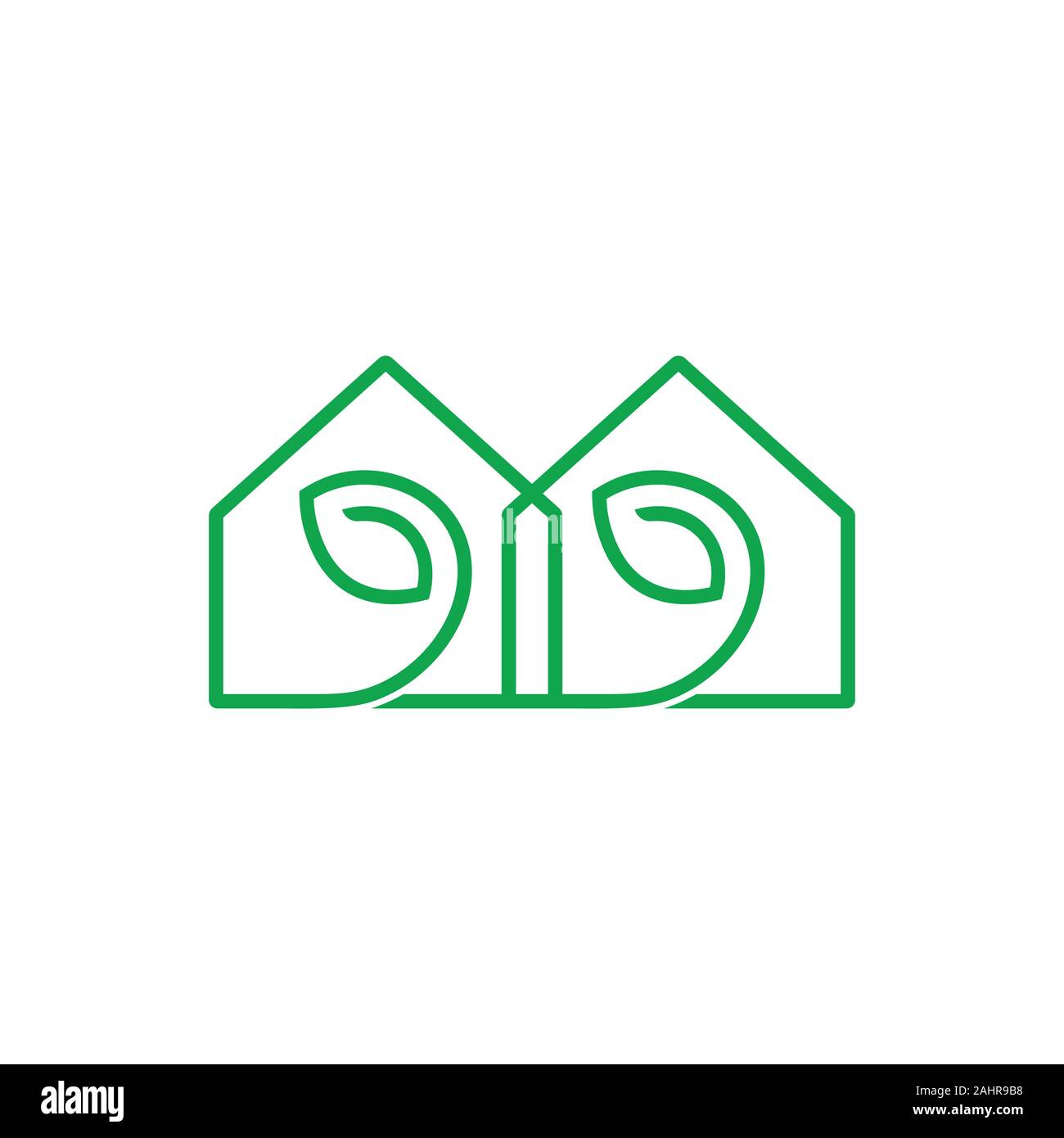 home leaf natural resident symbol vector Stock Vector Image & Art - Alamy