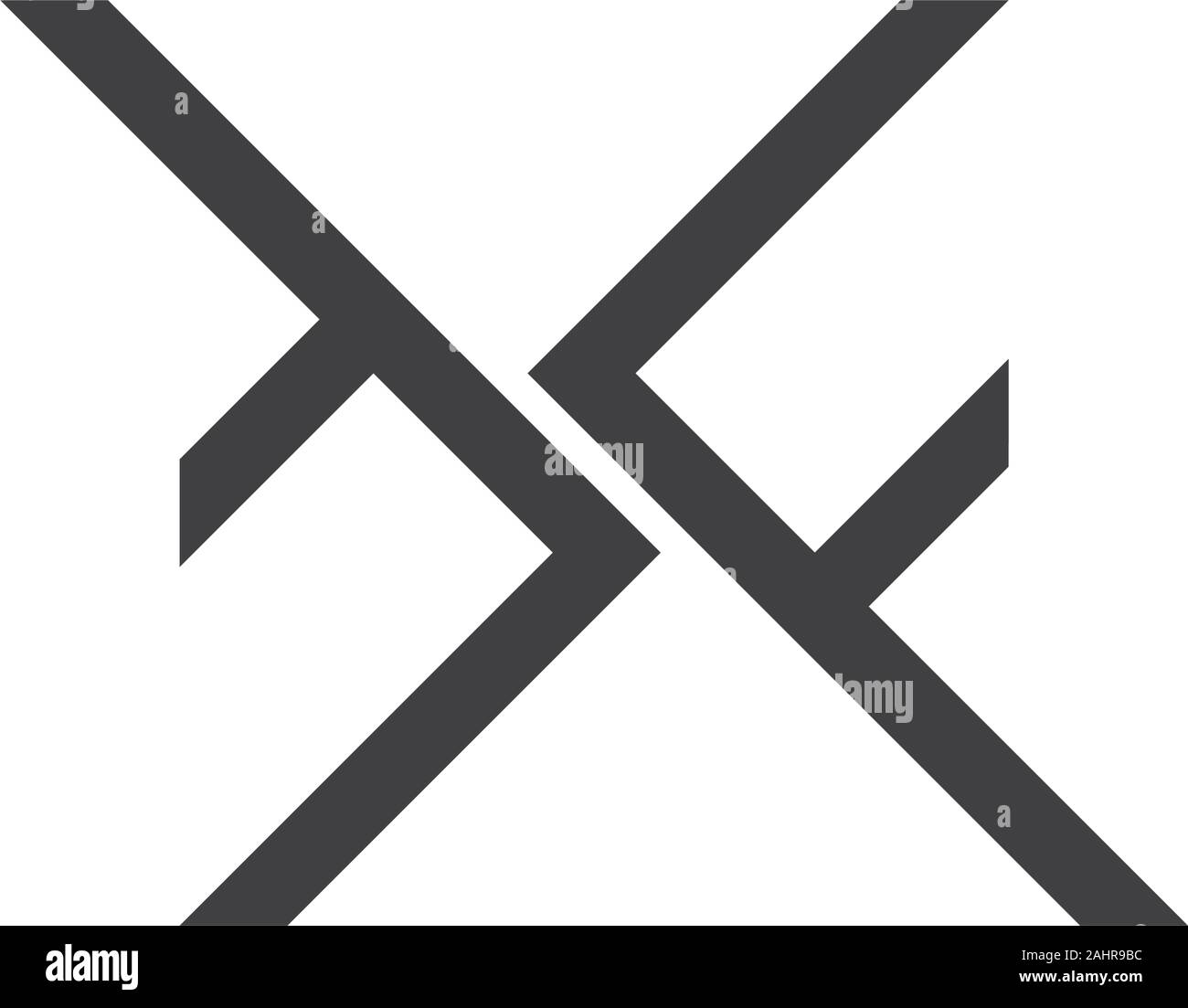 letter tf simple linked geometric logo vector Stock Vector Image & Art ...