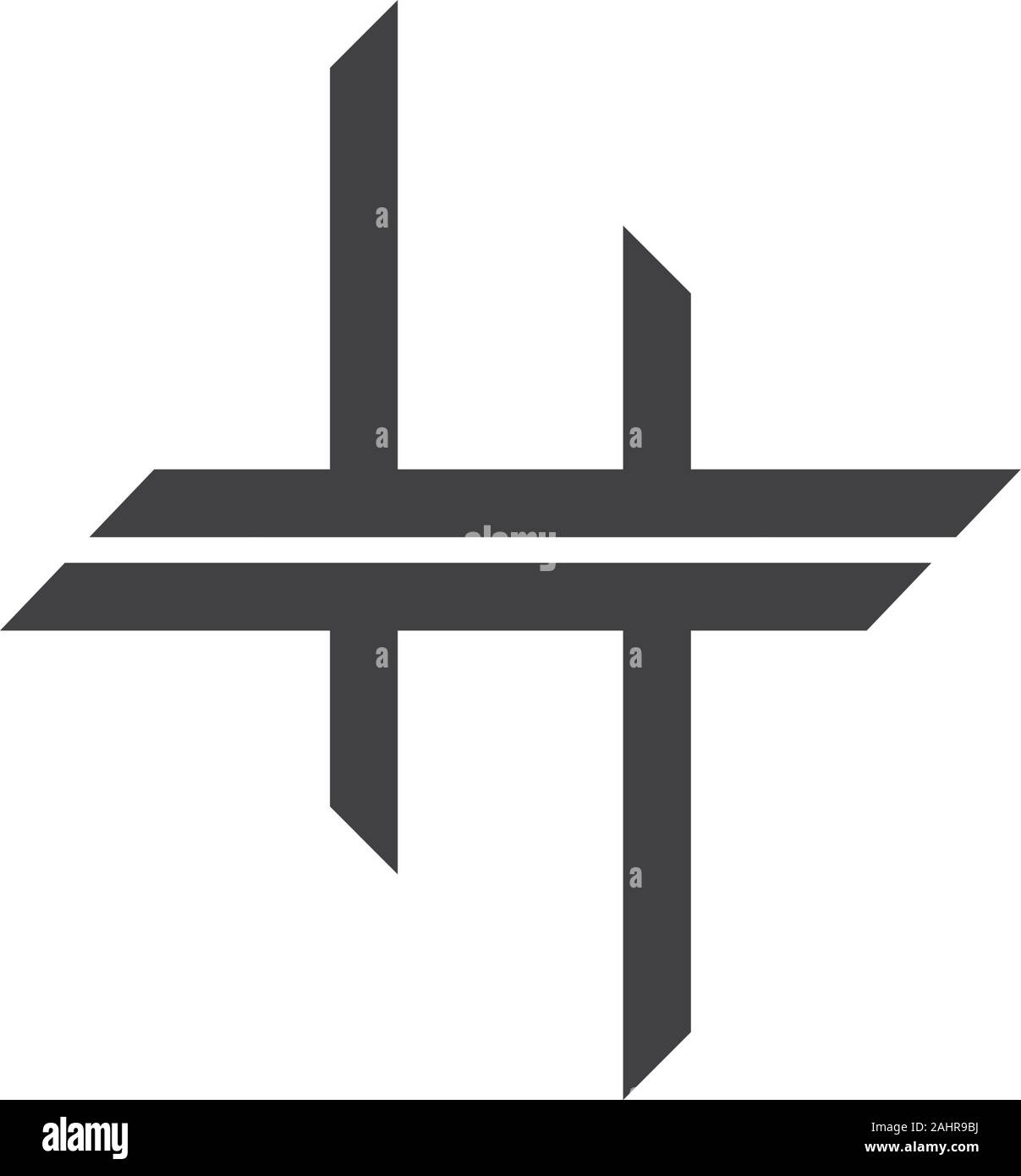 letter h stripes geometric line logo vector Stock Vector Image & Art ...