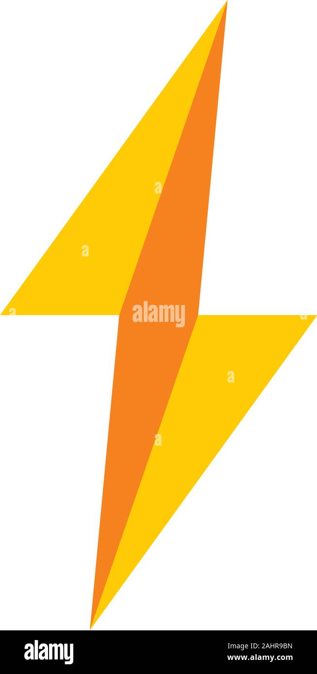 thunder simple 3d geometric symbol logo Stock Vector Image & Art - Alamy