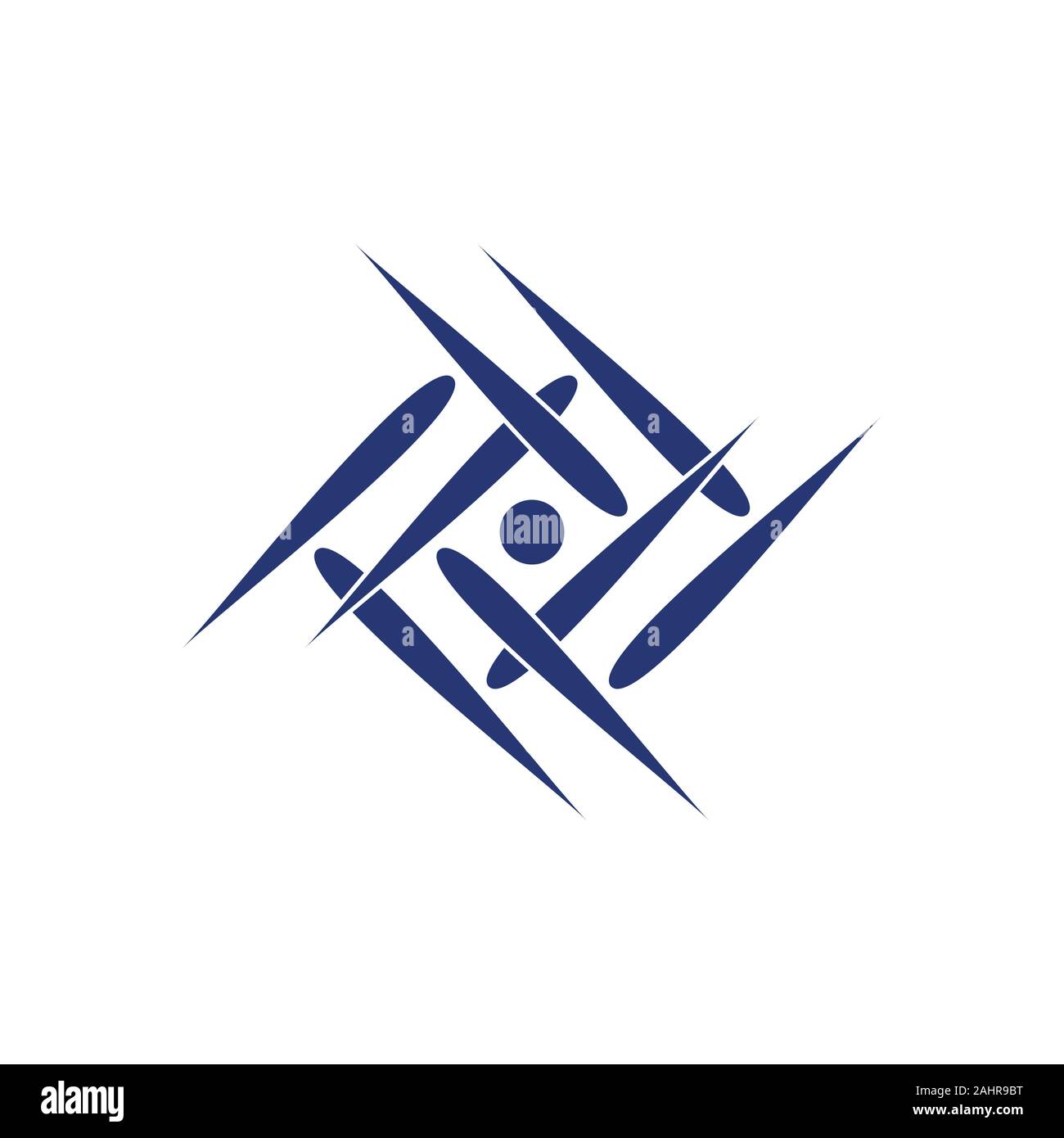 Abstract 3d geometric twist object Stock Vector Images - Alamy