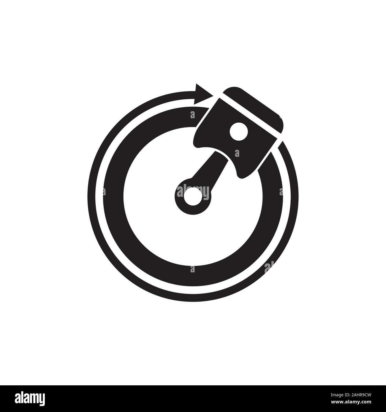 piston circle motion design geometric logo vector Stock Vector Image ...