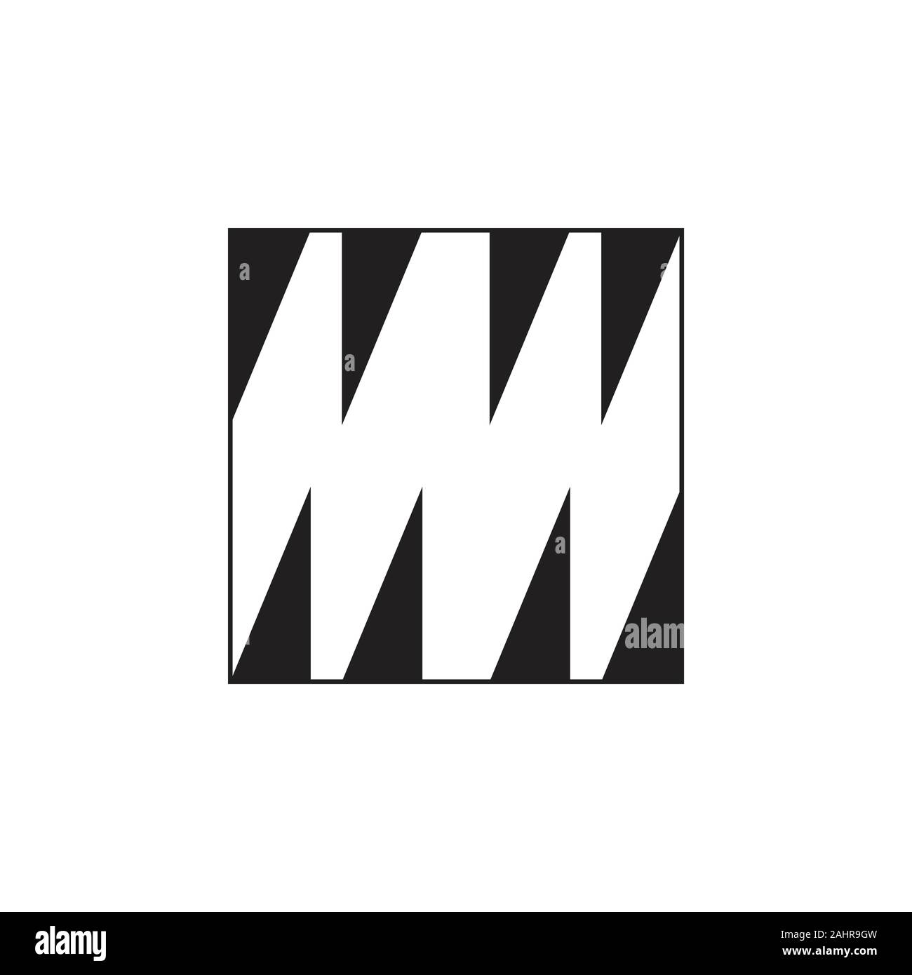 letter mw simple geometric abstract logo vector Stock Vector Image ...